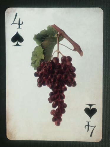 Masterpiece Playing Card Botanical Grapes (A) 4 Spades | eBay