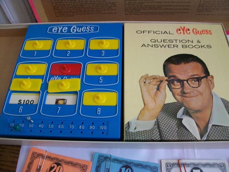 Vintage 1966 Milton Bradley Eye Guess Board game #4641 USA Bill Cullen ...