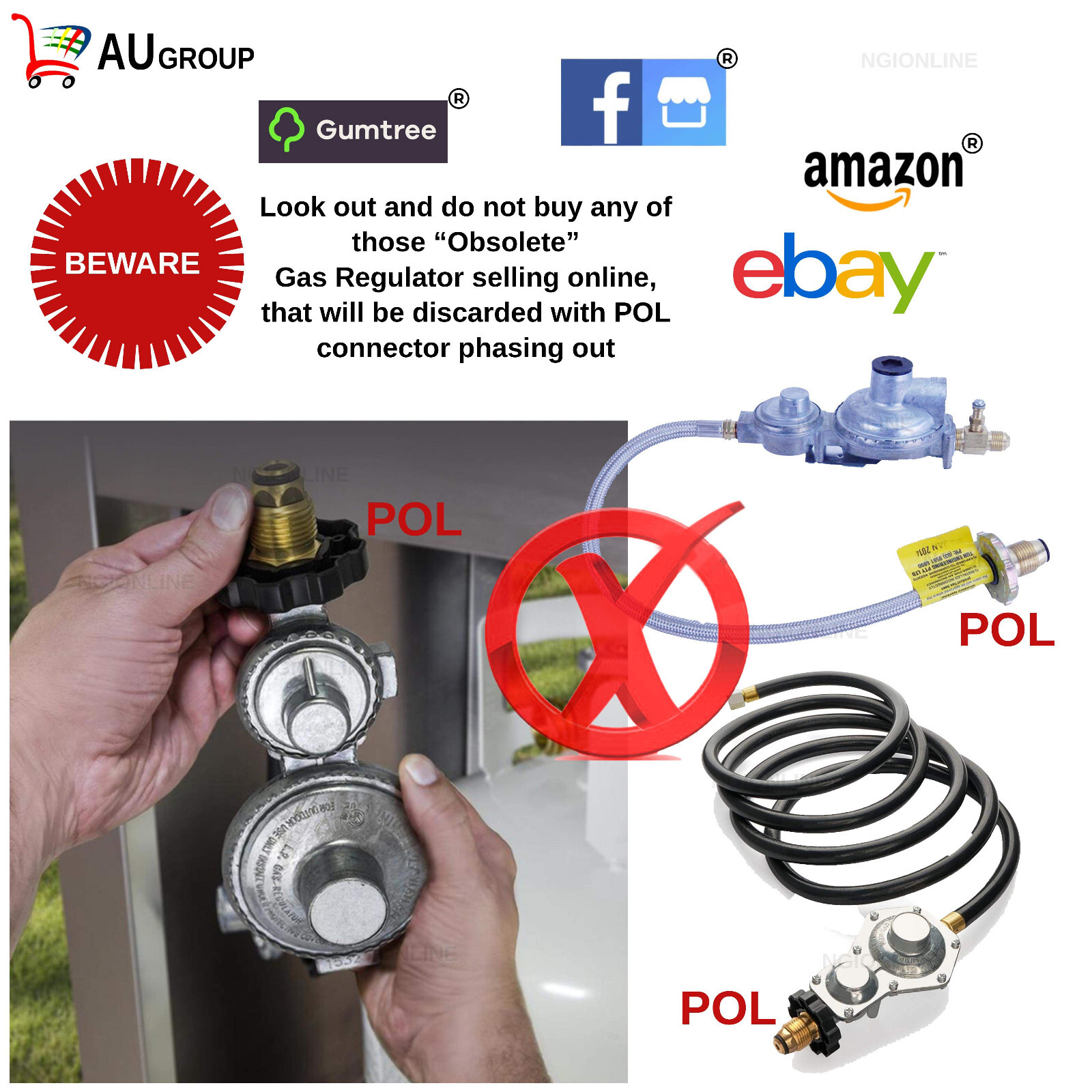 LPG GAS 2 STAGE DUAL REGULATOR COMPLIANCE LCC27 TYPE-27 CARAVAN MOBILE ...