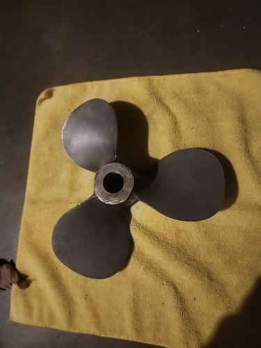 Used mixing propeller 10" Tri Blade Impeller 316ss 1" bore. Stainless ...