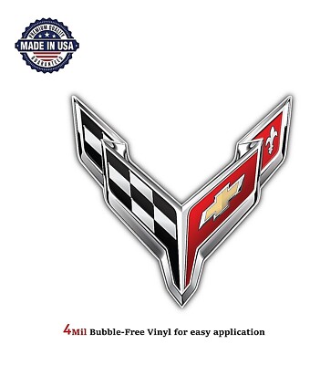 CHEVY CORVETTE VINYL DECAL STICKER CAR TRUCK BUMPER 4MIL BUBBLE FREE US ...