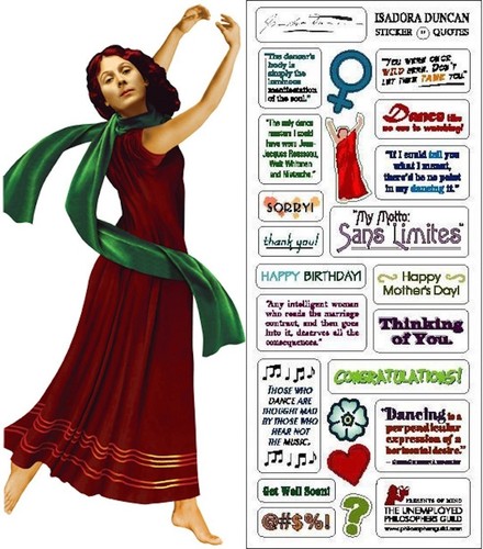Isadora Duncan Quotable Notable - Greeting Card And Sticker (UK IMPORT ...