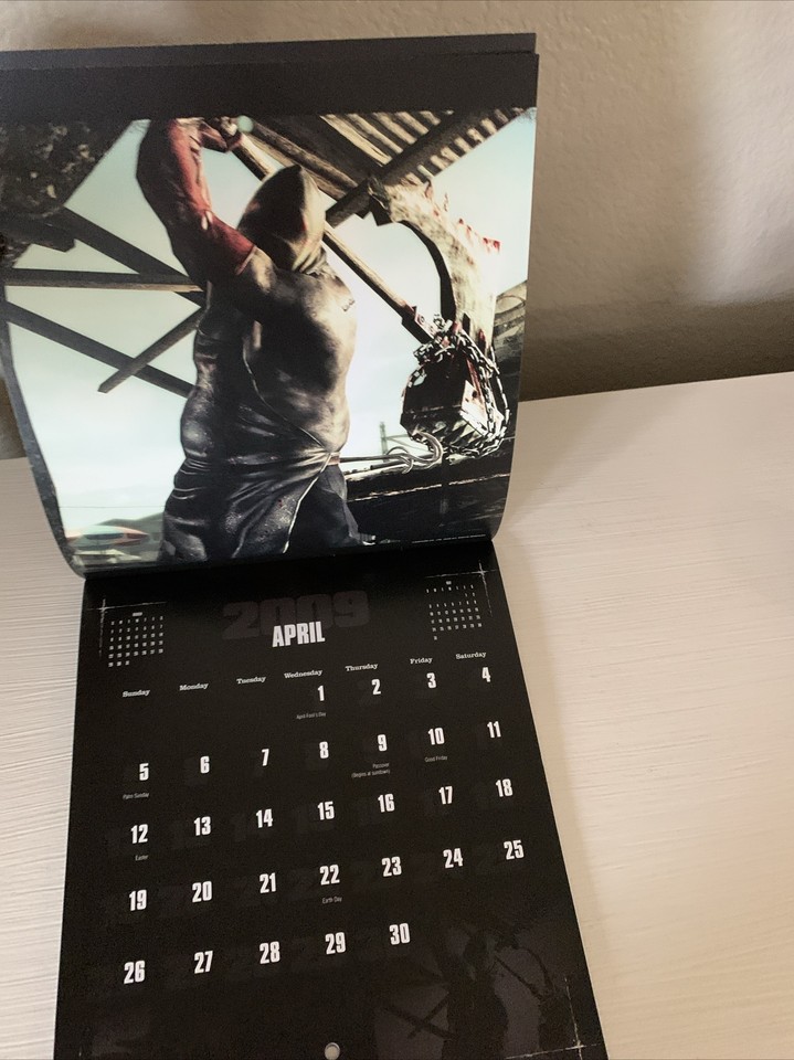 Resident Evil 5 2009 12-Month Promo Calendar Capcom Piggyback RE5 Chris ...