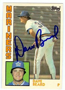 Dave Beard autographed baseball card (Seattle Mariners) 1984 Topps #8T ...