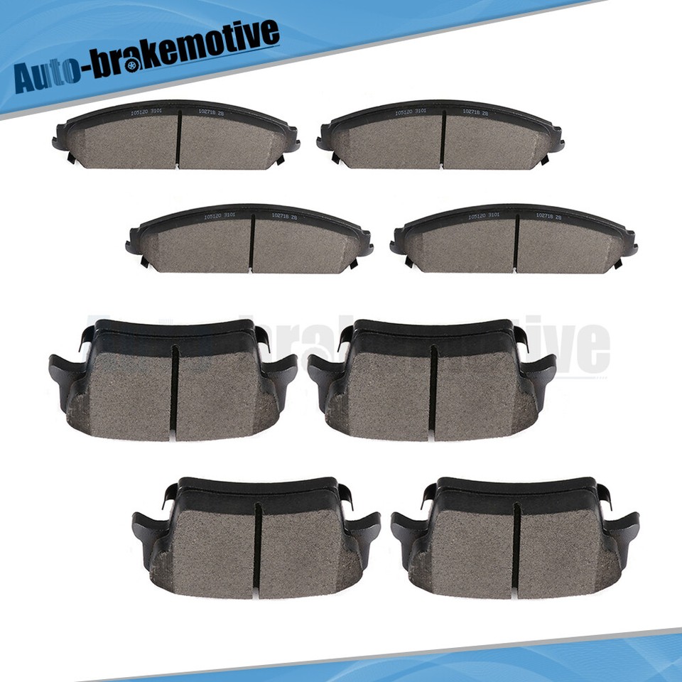 8PCS FRONT & REAR PREMIUM POSI CERAMIC BRAKE PAD SET KIT FIT FOR ...