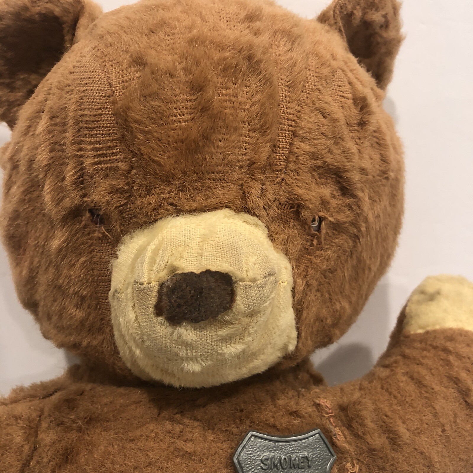 Vtg 1960s Ideal Smokey the Bear Plush 20" Ranger Teddy Bear Collectible ...