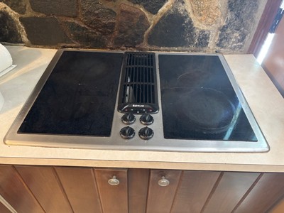 Jenn Air Black 30" Electric Downdraft Cooktop 4 Burners JED8230ADS ...