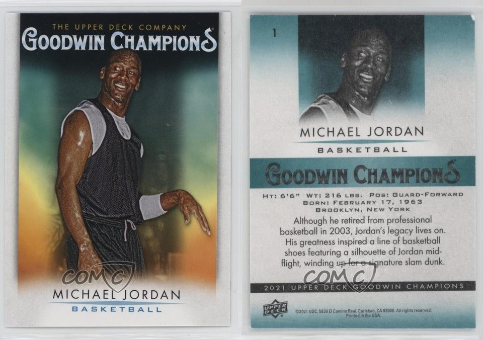 2021 Upper Deck Goodwin Champions Michael Jordan #1 HOF 0u9w | eBay