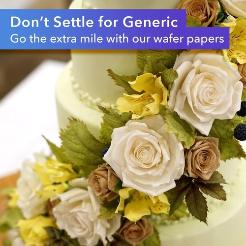 Wafer Paper Sheets 100 Pack 8x11 Inches Edible Sugar Free for Baking ...