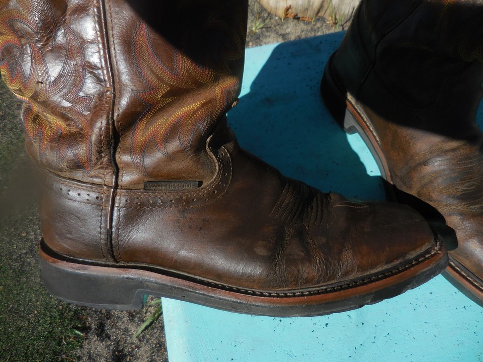 JUSTIN ORIGINAL WORKBOOTS Western Boot, Steel Toe, Style Number WK4690 ...