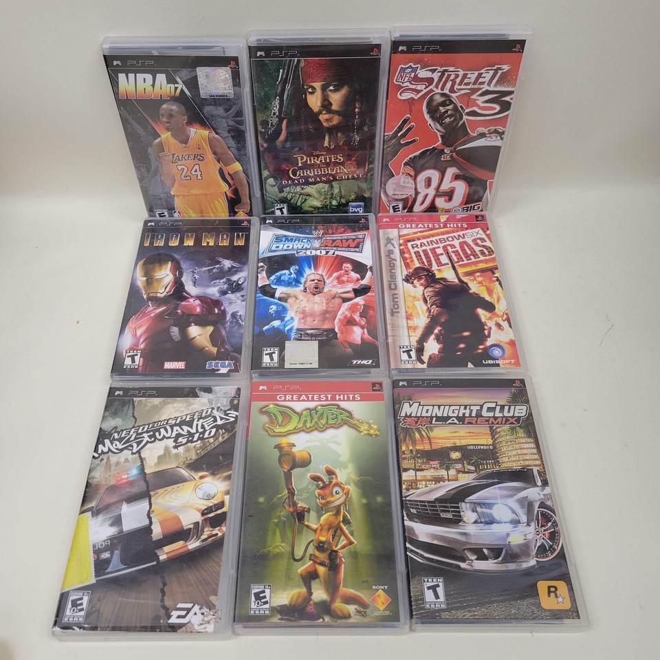 Lot of 10 Sony PlayStation Portable PSP Games See Description of Titles ...