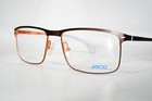 New JISCO 'Blau' Unisex Contemporary Brown Size Large Eyeglasses Frames ...