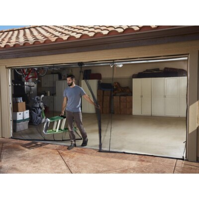 Garage Screen Door Double Instant Magnetic Closure Insect Mosquito Net ...