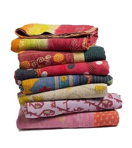 Vintage Kantha Quilt 1PC Handmade Cotton Bedspreads Home Decor Ralli ...