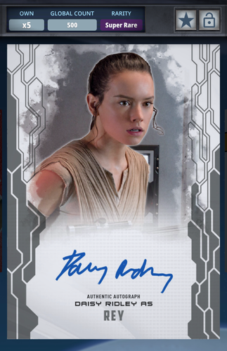 Topps Star Wars Card Trader 2017 Rey Daisy Ridley Masterwork Select Signature | eBay