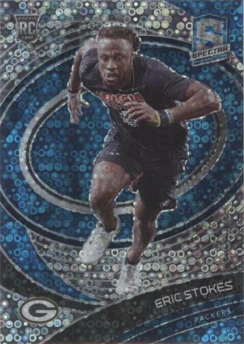 2021 Panini Spectra - Rookie Eric Stokes #195 Neon Blue Prizm /60 (RC ...