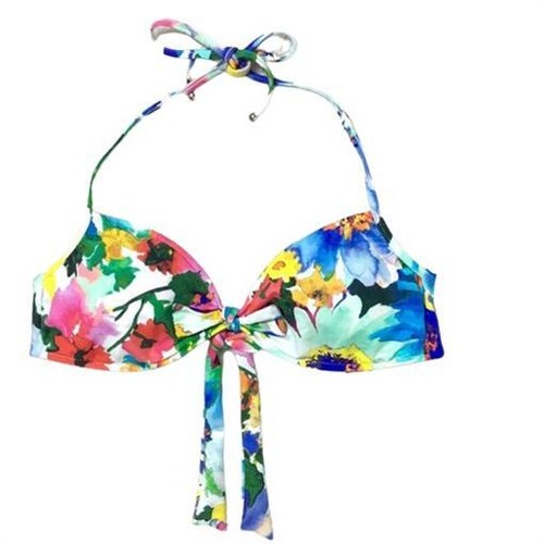 NWT Polo Ralph Lauren Daisy Floral M Knotted Halter Bikini Swim Top ...