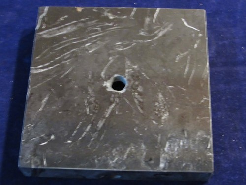 Vintage 5x5x7/8" Square Black w/White Italian Marble Lamp Base Zm37 | eBay