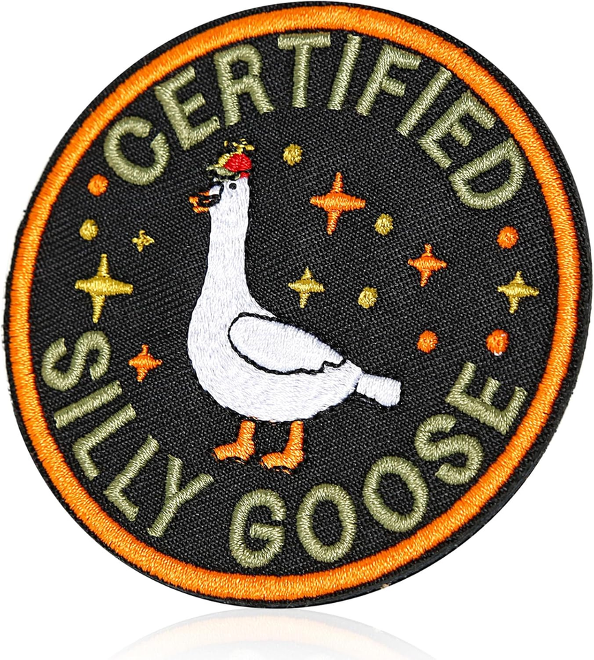 Funny Goose Hook and Loop Patch, Colorful Embroidered Patch, Cute Animal Meme Mo 313029058083| eBay