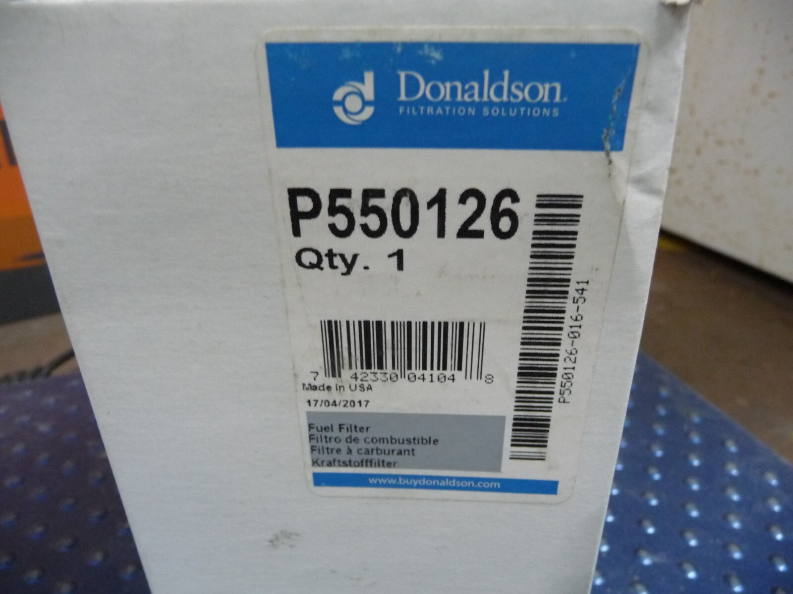 DONALDSON P550126 - Fuel filter cross reference