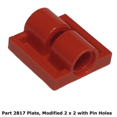 Lego 1x 2817 Red Plate, Modified 2 x 2 with Pin Holes 9526 | eBay