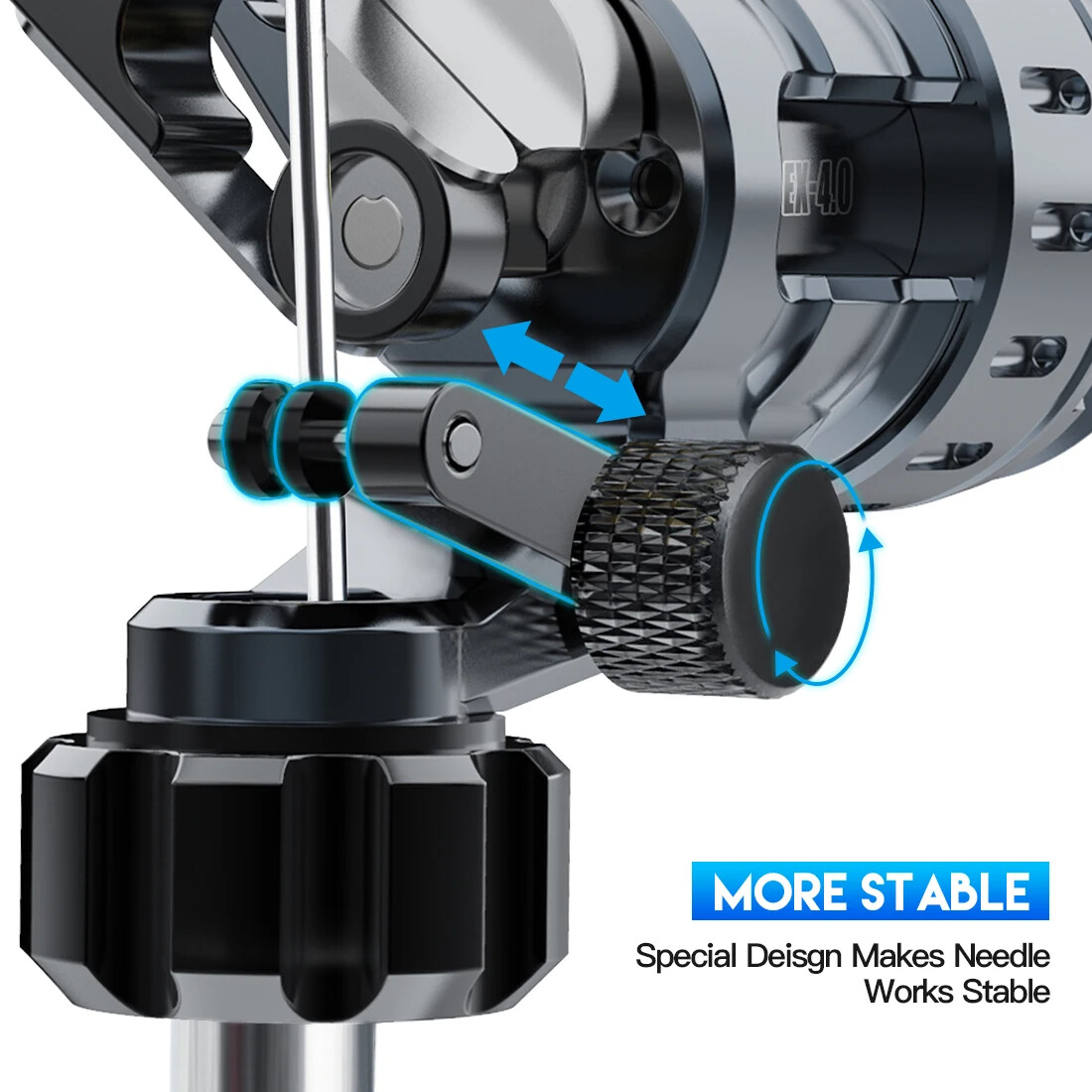 Mast Rotary Tattoo Machine DoubleSpring Coreless Motor RCA 4.0mm Stroke ...