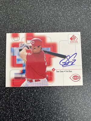 2000 Upper Deck SPX Sean Casey SPX Signatures Auto Autograph #X-SC Reds ...