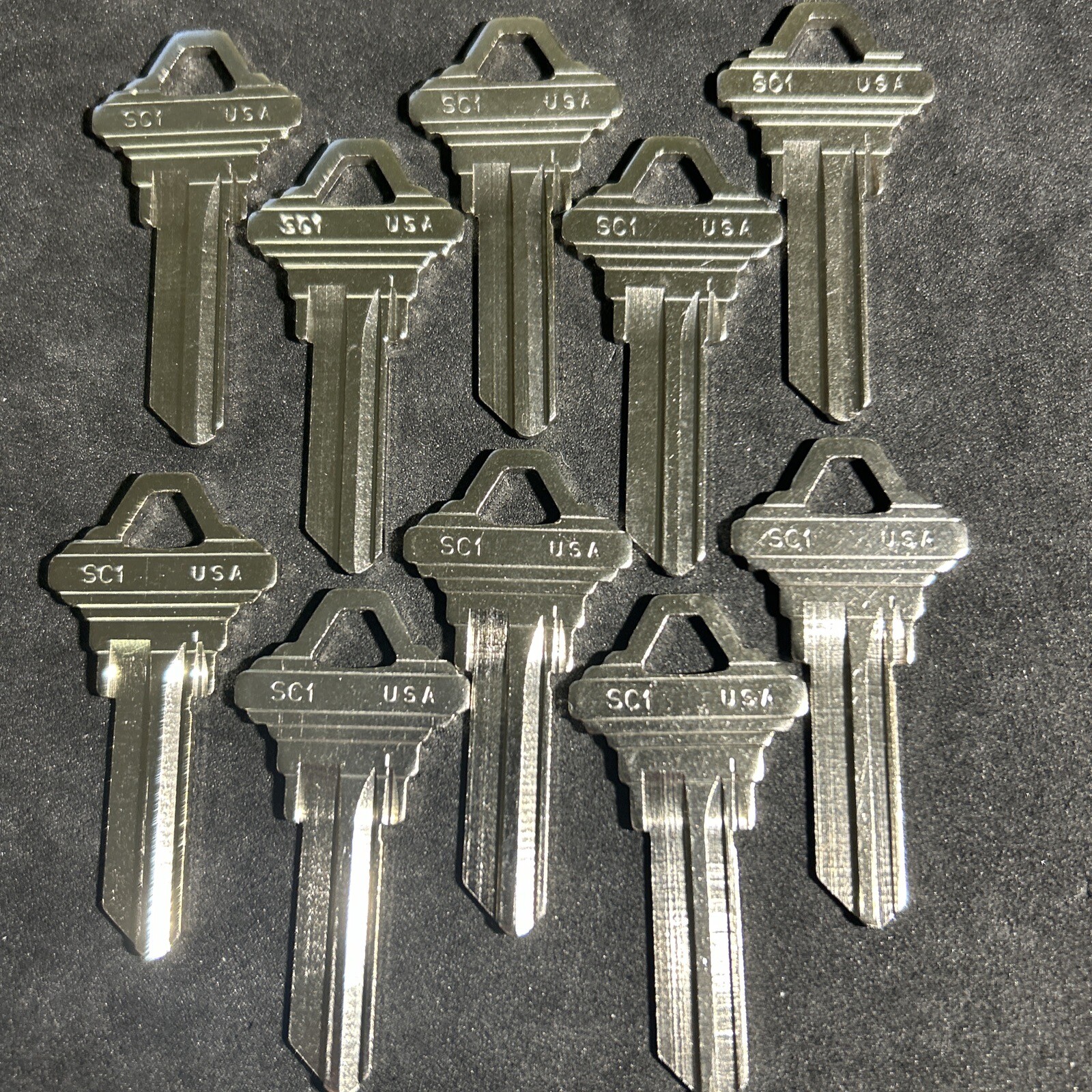 SCHLAGE SC-1 House Key Blanks NICKEL PL 10 PACK Maintenance RE Agency ...
