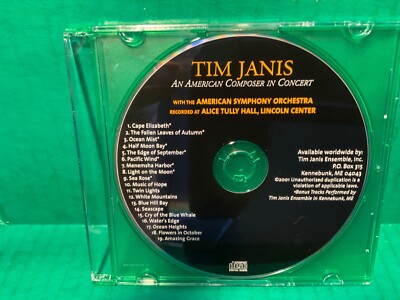 (DISC ONLY) TIM JANIS - An American Composer in Concert - Relaxation CD ...