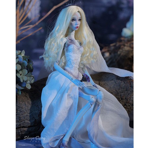 Resin Jointed 1/4 BJD Doll Full Set Zombie Girl Clothes Wig Face Makeup ...