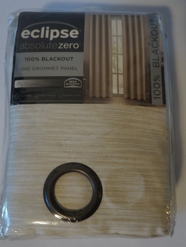 Eclipse Absolute Zero Warren Ivory 50 Curtain Panel Blackout for sale ...