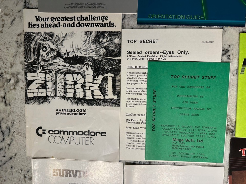 COMMODORE 64 128 Vintage Lot Of 15 Game/Program Manuals User Guides C64 ...