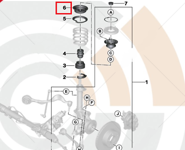 BMW 1 E87 Plaque ressort sup rieure avant en m tal 31336764093 NOUVEAU ...