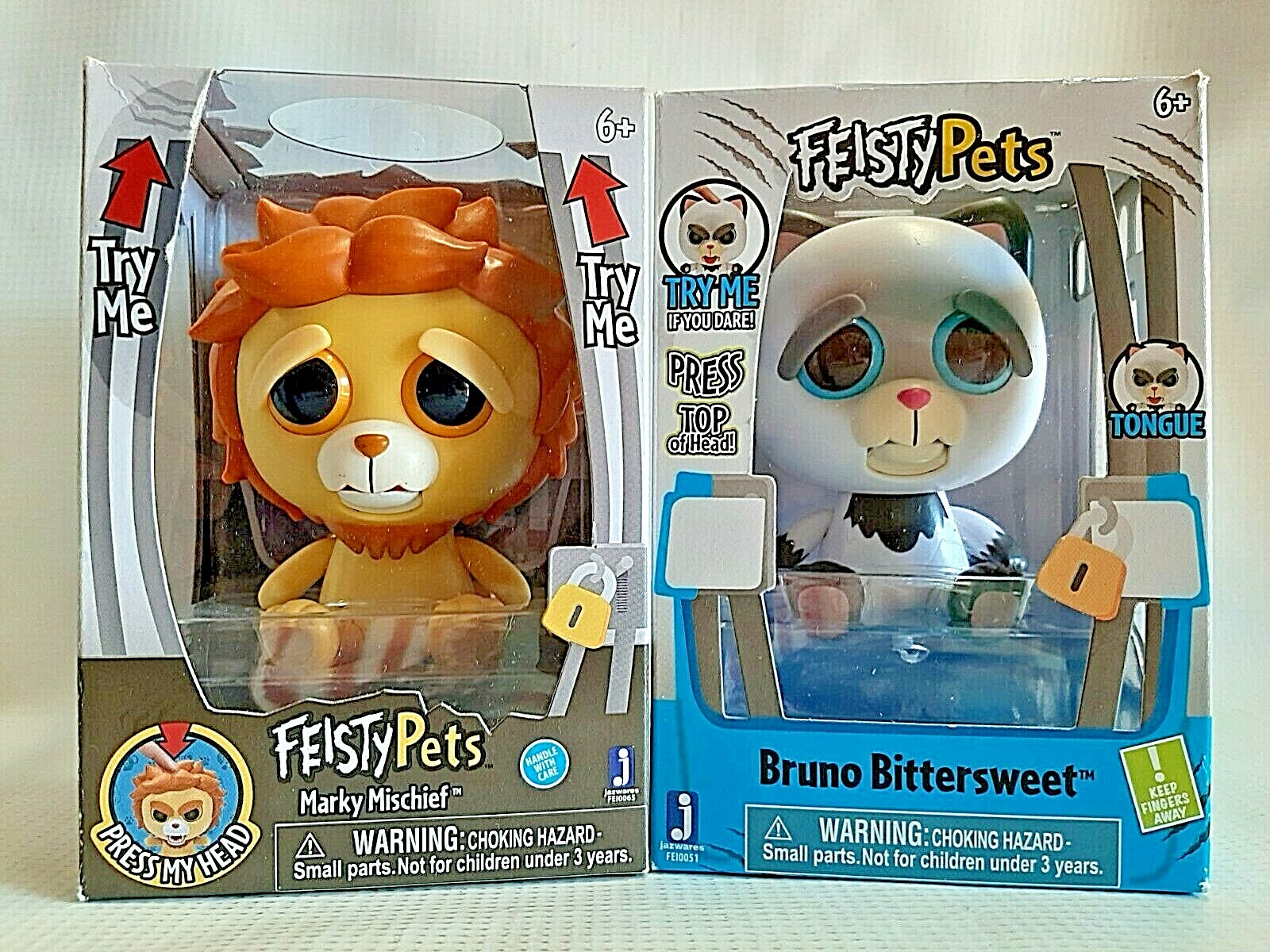 Feisty Pets Marky Mischief Bruno Bittersweet TWO Face Changing 4 ...
