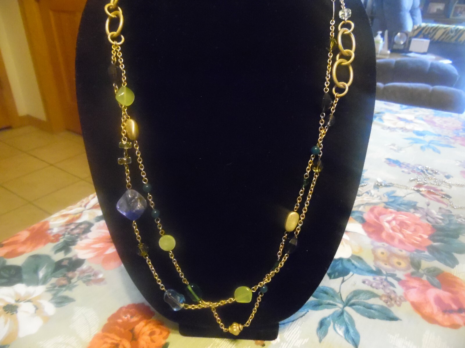 Lia Sophia "Aruba" Gold & Gen. MOP & River Shell Necklace 40-43 in NEW ...