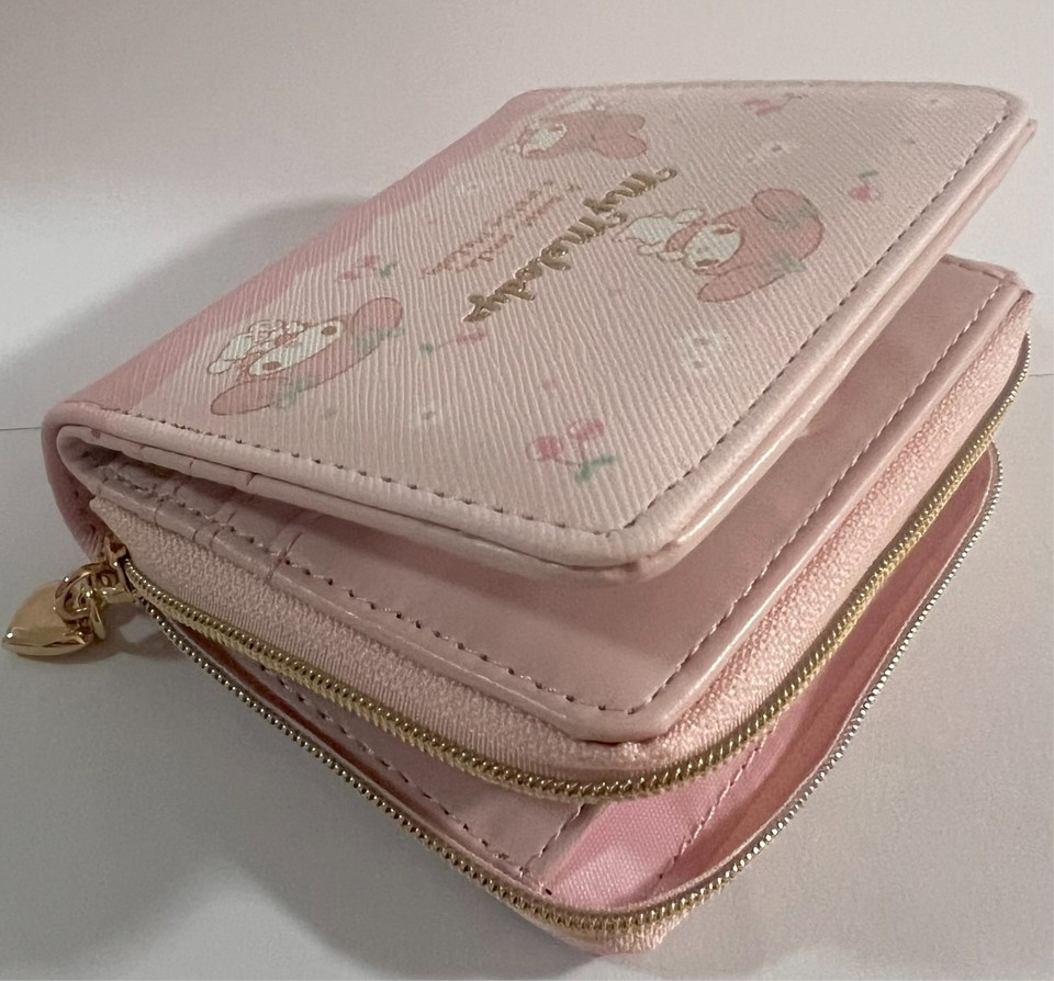 Sanrio My Melody Small Bifold Wallet Pink Zip Coin Purse Kawaii Japan ...