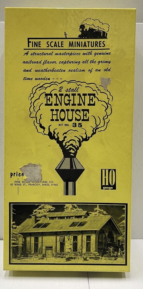 Fine Scale Miniatures 35 HO Scale Two-Stall Engine House Laser-Cut ...