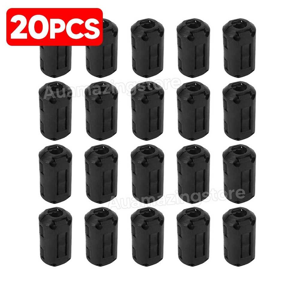 10/20PCS 5mm Clip-on Ferrite Ring Core Ferrite Bead Choke EMI Filter ...