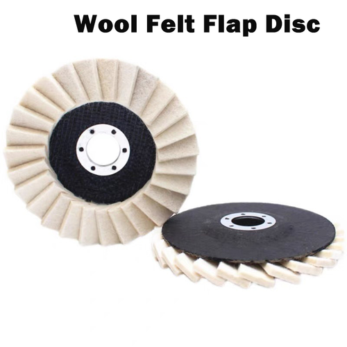 5" Wool Felt Flap Disc Metal working Polishing Buffing Wheel For Angle ...