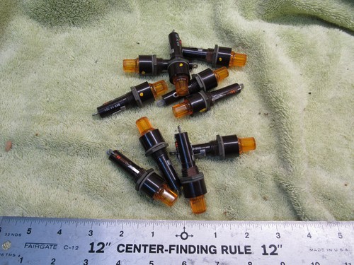 (10) NOS Panel Light Indicator Amber Lamp Fuse Holders BUSS HKR 24-32v ...