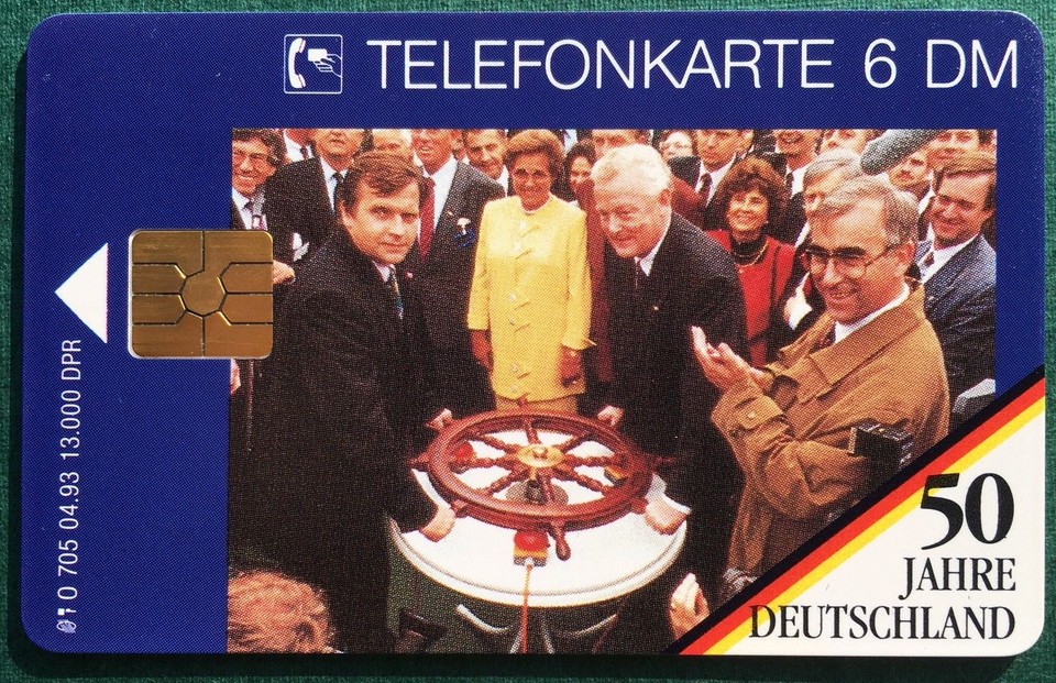 O 705 04.93 6 DM 50 Jahre Deutschland Theo Waigel MAIN DONAU KANAL Neu ...