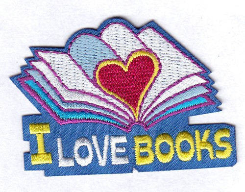 I LOVE BOOKS Iron On Patch Reading School | eBay