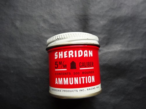 Vintage Sheridan 5mm/.20cal Airgun Pellets (500) Red and White Tin ...