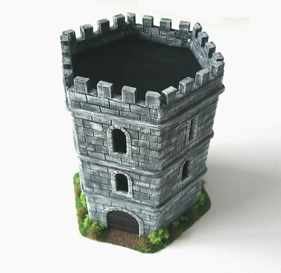 Tabletop Terrain Tower Battlements Painted Scenery Open Back Wargaming ...