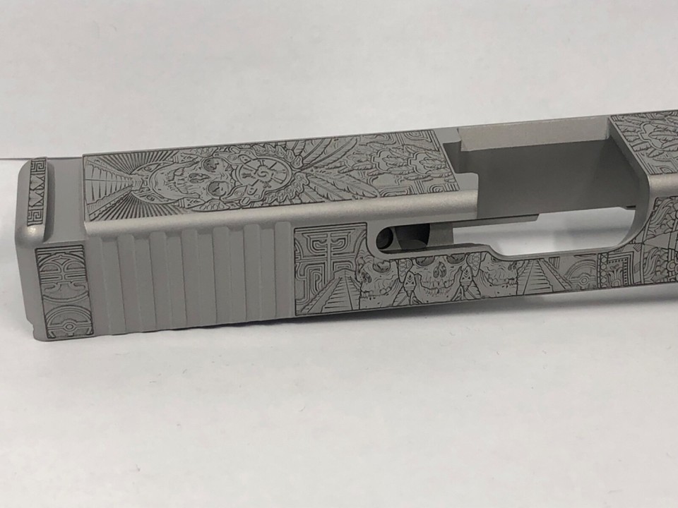 Custom DEEP Laser engraved Glock 19 Slide Gen 3 g19 Aztec calendar ...