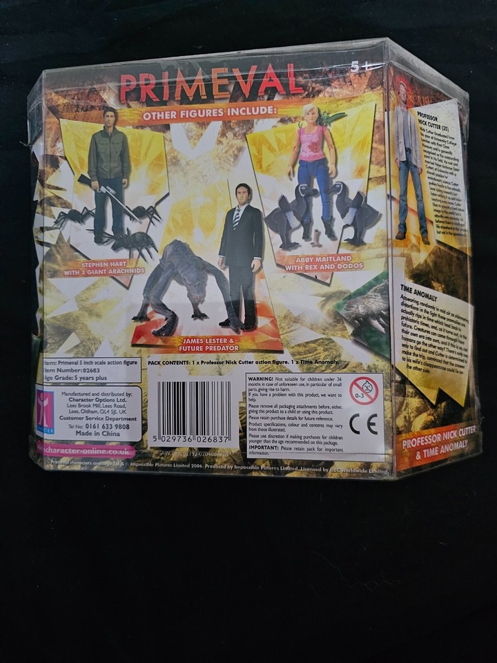 PROFESSOR NICK CUTTER & TIME ANOMALY PRIMEVAL Action Figure 2006 Sealed ...