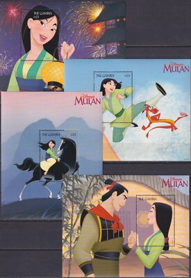 Gambia 1998 Disney, Mulan, Cartoons MNH** | eBay