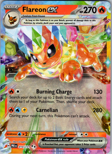 Flareon ex 014/131 SV: Prismatic Evolutions Double Rare - LP | eBay