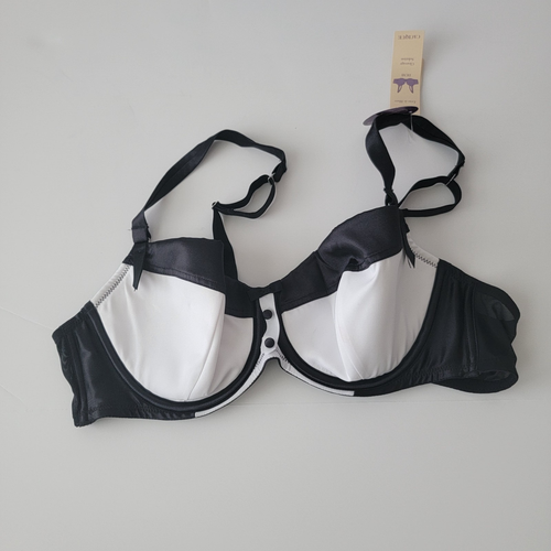 cacique womens demi bra black white size 42B | eBay