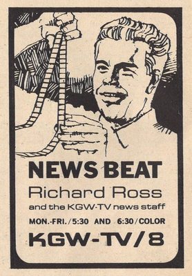 1966 KGW TV AD~RICHARD ROSS~ NEWS staff in PORTLAND OREGON~News Beat | eBay